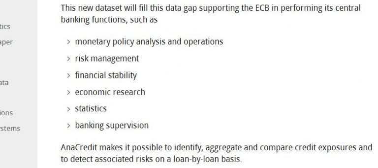 AnaCredit: ECB's data leech lacks proportionality and a proper legal ...